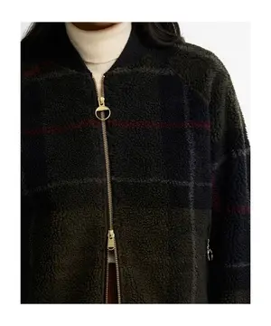Barbour Tartan Fleece Bomber Jacket