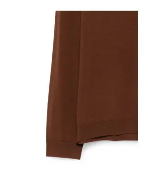 SEMICOUTURE Ribbed-knit V-neck Top