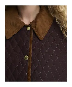 Barbour Diamond Quilted Cord Collar Jacket