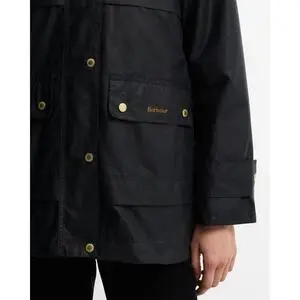 Barbour Hooded Cord Collar Waxed Parka