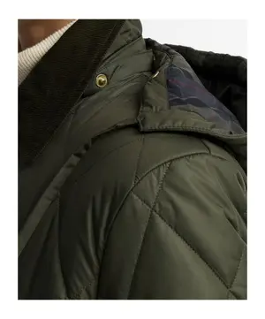 Barbour Diamond Quilted Long Hooded Coat - No