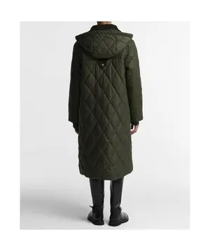 Barbour Diamond Quilted Long Hooded Coat