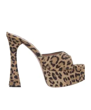 Amina Muaddi Cheetah Print High-heeled Sandals
