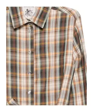 SEMICOUTURE Plaid Shirt With Tie-front Detail