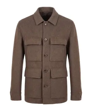 MONTECORE Long-sleeve Shirt Jacket - Brown