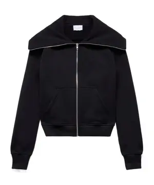 7 For All Mankind High-neck Zip-up Hoodie