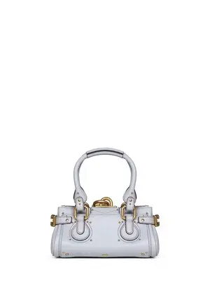 Chloé Studded Padlock Shoulder Bag - Gray-blue