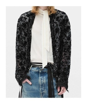 ANN DEMEULEMEESTER Andre Floral-devoré Shirt