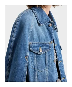 7 For All Mankind Denim Cape