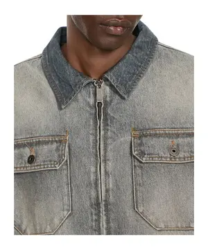 Off-White Bookish Zip-up Denim Jacket