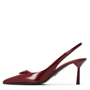 Prada Pointed Slingback High Heels - Red