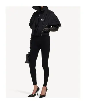 Balenciaga Cropped Track Jacket - Black