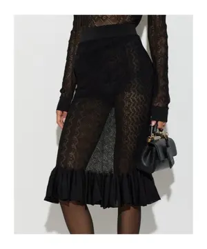 Dolce & Gabbana Dolce Gabbana Lace-stitch Knit Skirt