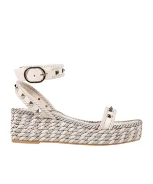 Valentino Garavani Valentino Garavani Rockstud Platform Espadrillas Light Ivory