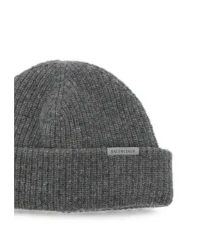 Balenciaga Logo Tag Knitted Beanie
