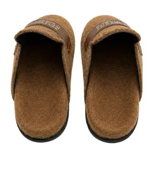 MAISON MARGIELA Logo-embellished Round-toe Mules