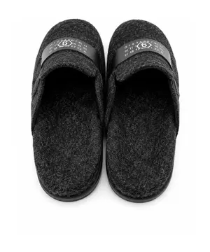 MAISON MARGIELA Logo-embellished Round-toe Mules - Black