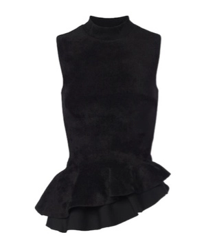 Roland Mouret Ruffled High-neck Sleeveless Top