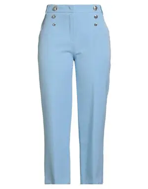 Liu Jo Polyester Elastane Straight Leg Trousers - Light Blue