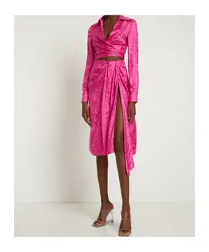 Giuseppe Di Morabito Viscose Jacquard Mini Skirt - Pink