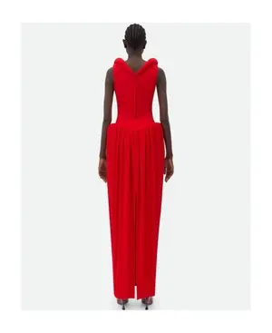 Bottega Veneta Padded Detail Zip Up Dress