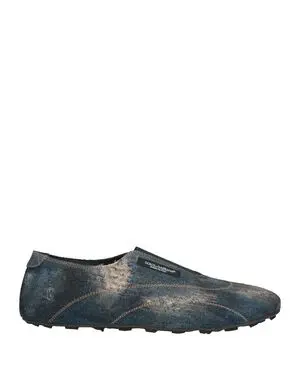 Dolce & Gabbana Distressed Denim Slip-on Sneakers