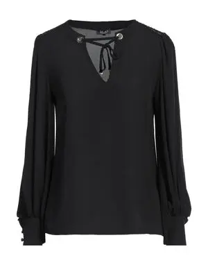 Liu Jo Crepe Crewneck Long Sleeve Top