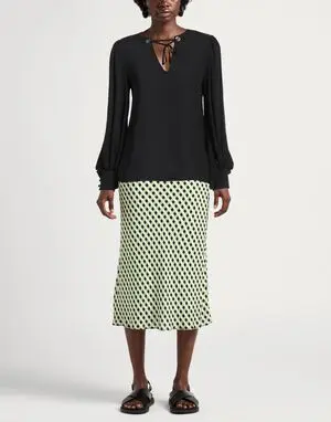 Liu Jo Crepe Crewneck Long Sleeve Top