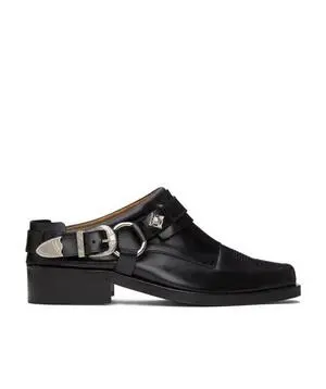 TOGA VIRILIS Buckled Leather Slip-on Boots