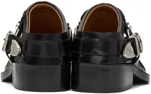 TOGA VIRILIS Buckled Leather Slip-on Boots