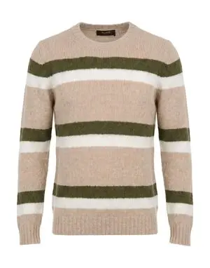 MOORER Wool Cashmere Striped Sweater