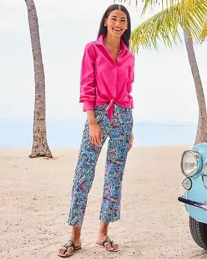 Lilly Pulitzer® Harleen High Rise Crop Jean - Multicolor