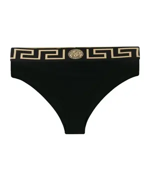 Versace Greca-border High-cut Briefs - Black