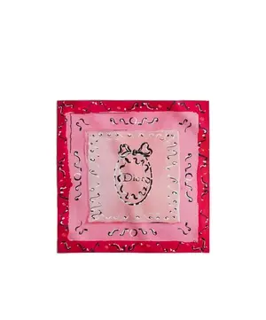 Dior Dioriviera Delicate Ribbon 70 Square Scarf - Pink