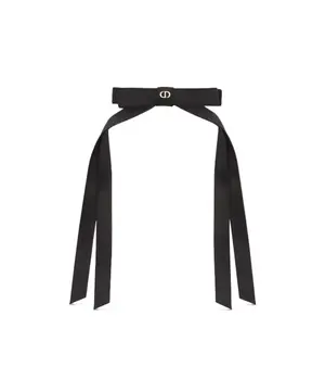 Dior Twist Bow Barrette - Black
