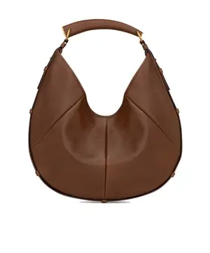 Saint Laurent Mombasa Medium In Smooth Leather - Burnt Bread