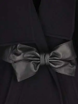 Valentino Garavani Long-sleeved Belted Coat - Black