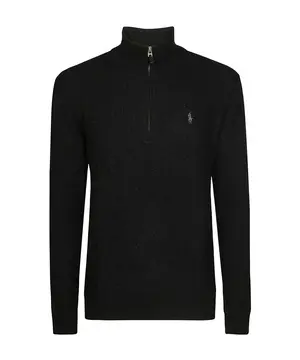 Polo Ralph Lauren Pony Embroidered Cable-knit Jumper - Black