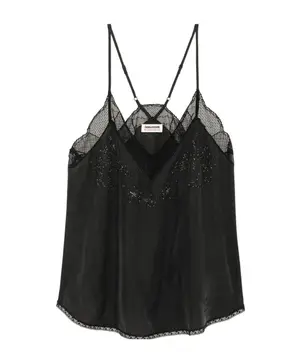 Zadig&Voltaire Christy Silk Strass Paisley Top
