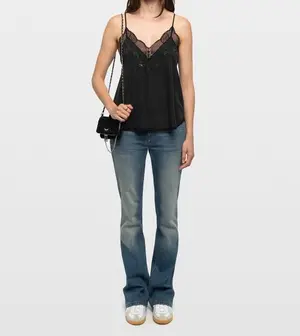 Zadig&Voltaire Christy Silk Strass Paisley Top