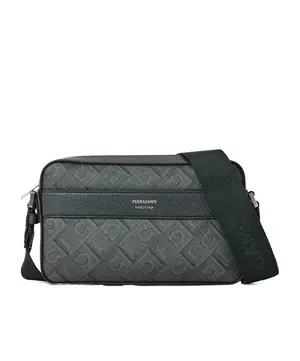 FERRAGAMO Embossed Camera Bag - Black