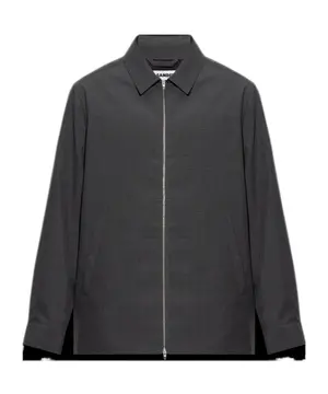 JIL SANDER Long-sleeve Zip-up Jacket - Grey