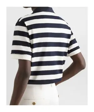Dolce & Gabbana Striped Jersey Polo Shirt