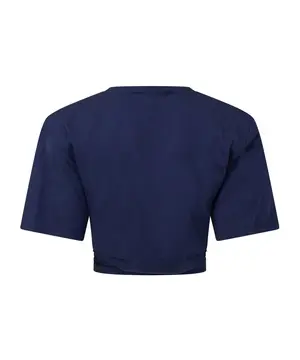 Magda Butrym Crew Neck Mid-sleeve Cropped Top