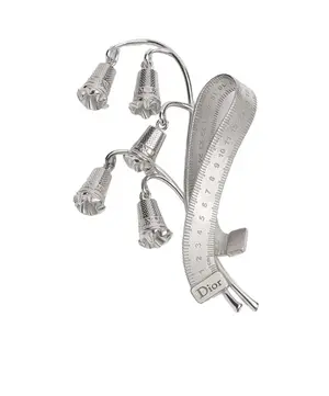 Dior Couture Charms Lily Of The Valley Brooch - Gray