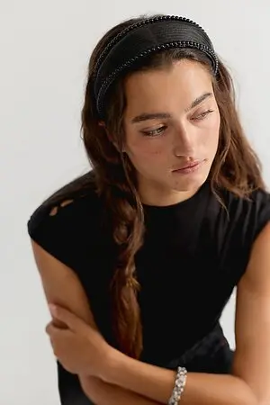 Free People Stella Wide Headband - Black