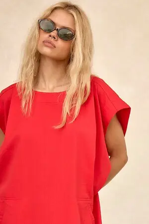 Free People Corbyn Mini Dress - Silk Red