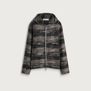 Our Legacy Woods Check Lofty Wool Full Zip Hood