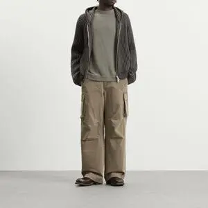Our Legacy Stripe Dry Merino Wool Level Hood - Sage
