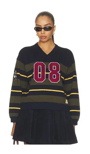 Sea Mina Novelty V-neck Sweater